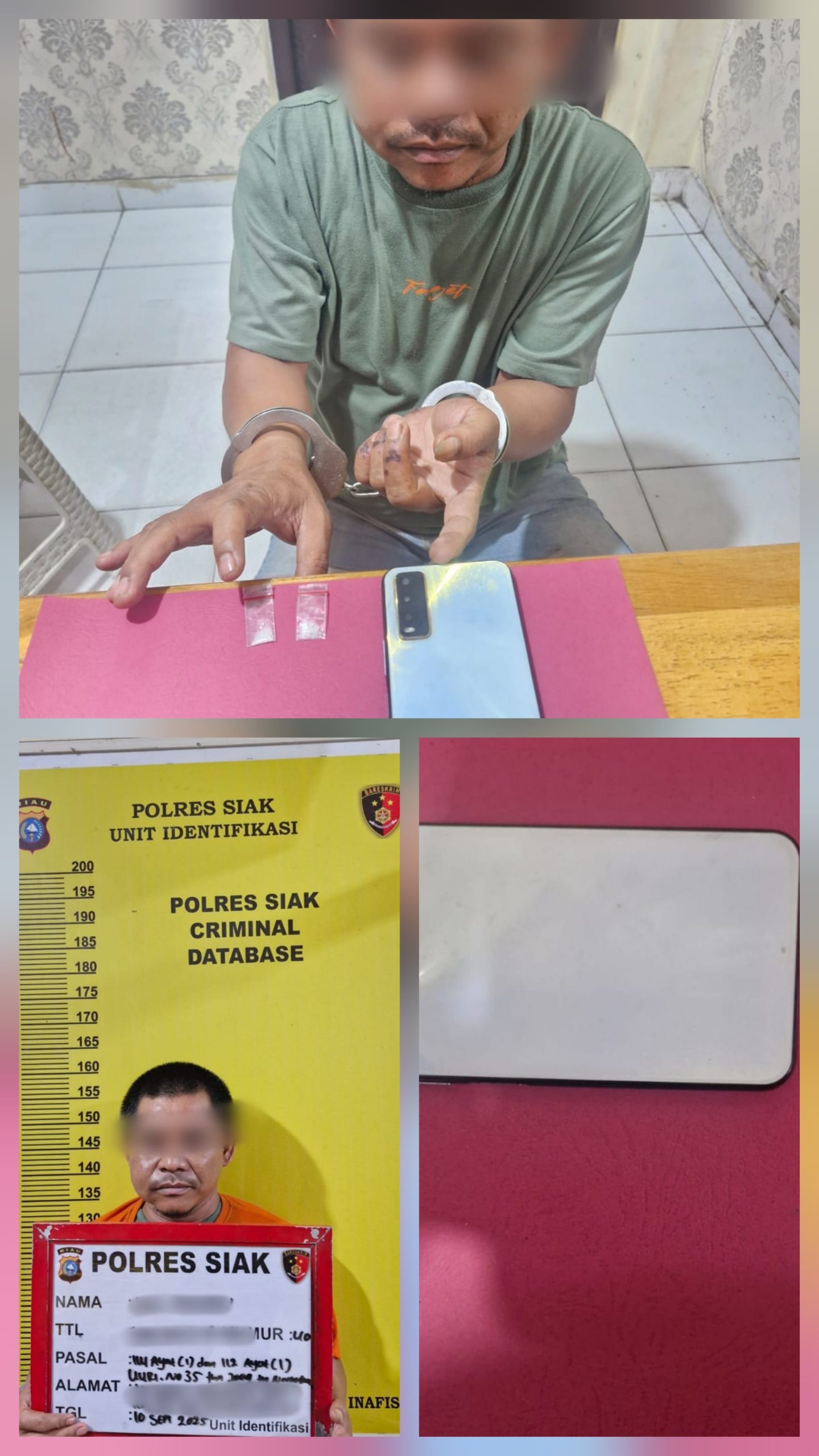 Satresnarkoba Polres Siak Ringkus Pengedar Shabu di Jalan Lintas Pekanbaru–Duri - JurnalHukrim.com